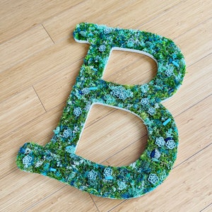 Moss Letter Art – Preserved Moss With Faux Succulents and Floral Wall ...