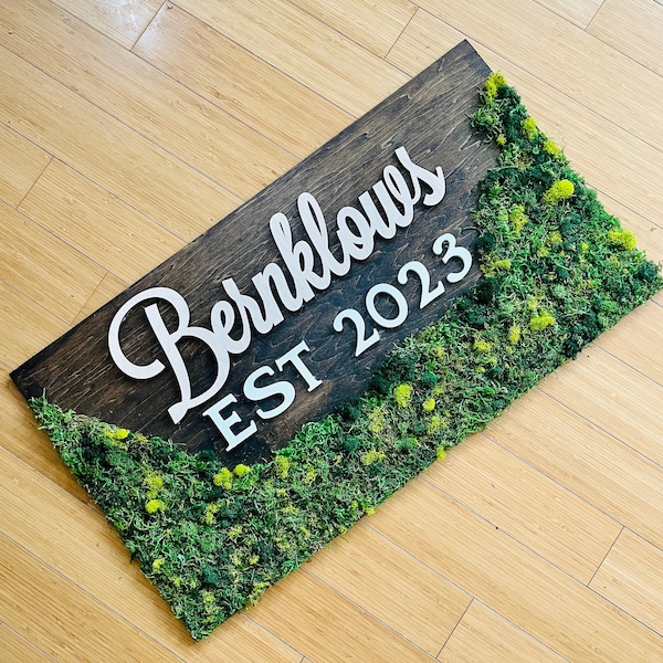 Moss Sign - Etsy