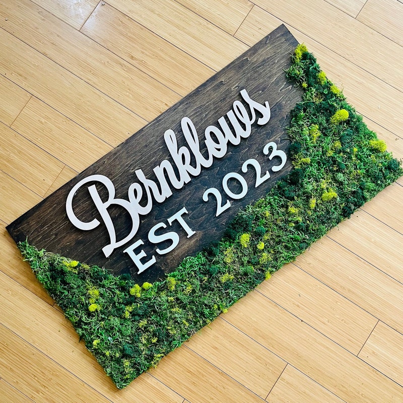 Moss Sign - Etsy