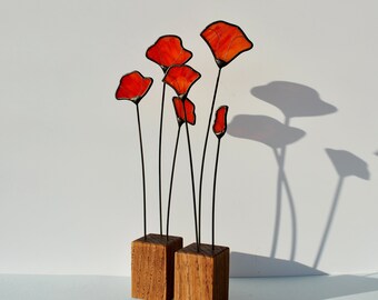 Stained Glass Poppy | Etsy