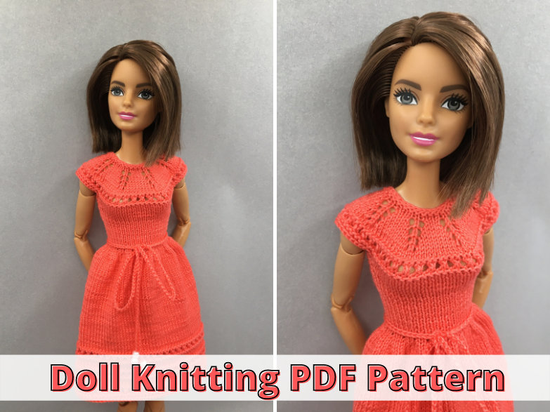 Kids' Crafts Cardigan Knitting Pattern for Barbie doll 11,5 inch doll ...