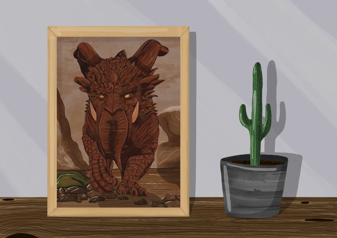 Wall Art Graphorn Illustration Print Fantasy Hogwarts Wizarding World ...