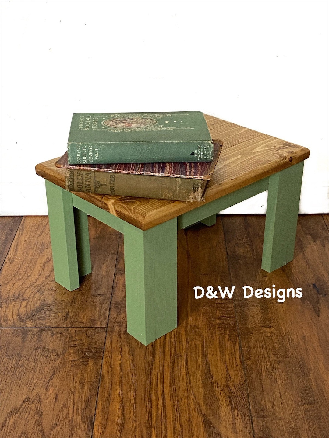 Farmhouse Style Rustic Wooden Step Stool Time Out Plant Stand - Etsy