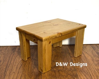 Rustic Wooden Step Stool - Etsy