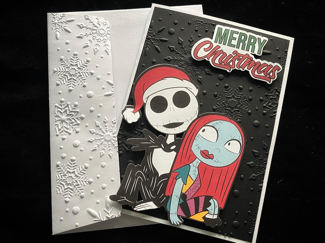 Jack Skellington and Sally Merry Disney Christmas Card: Nightmare ...