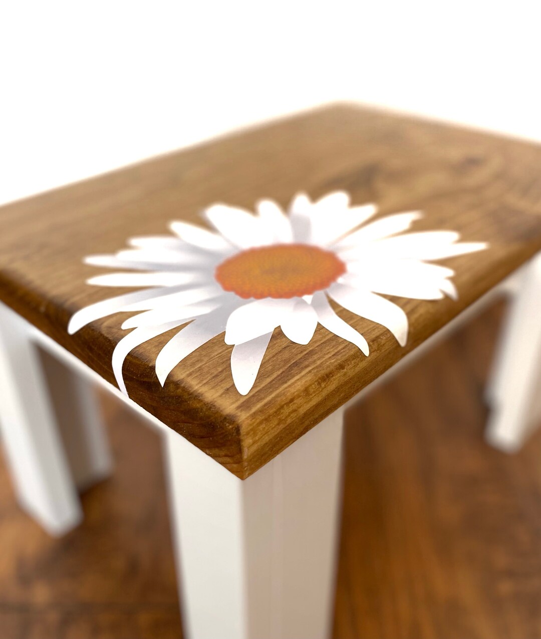 Rustic Farmhouse Style Stained Wood Wooden Stepstool Step Stool. 26 ...
