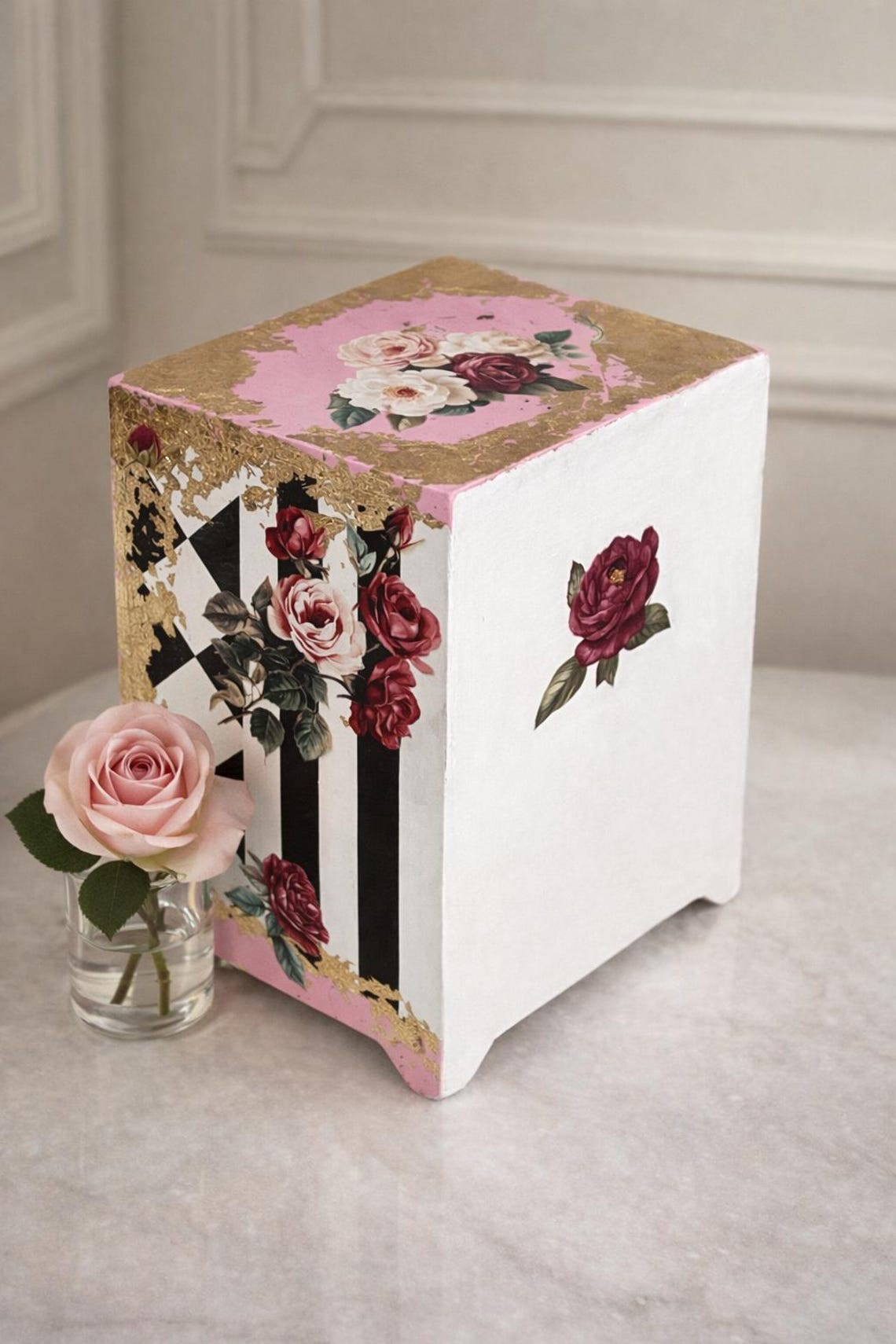 One of a Kind Unique Women’s Pink Upscale Jewelry Box Upcycled Vintage ...