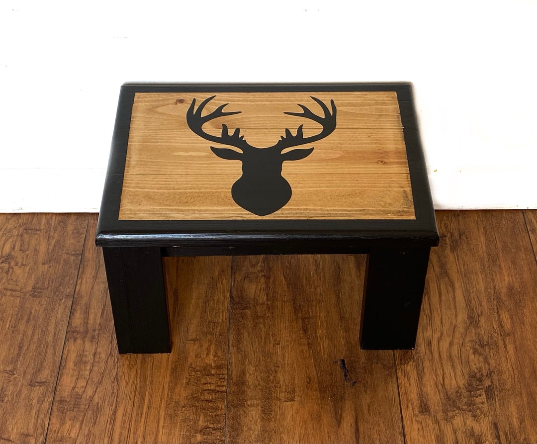 Rustic Farmhouse Style Stained Wood Wooden Stepstool Step Stool - Etsy