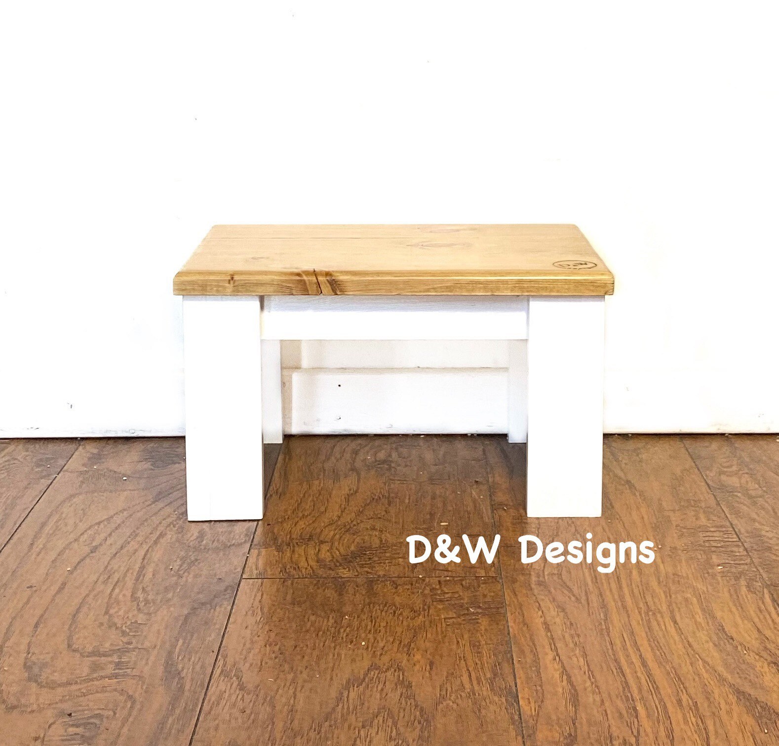 Rustic farmhouse style stained wood wooden stepstool step | Etsy