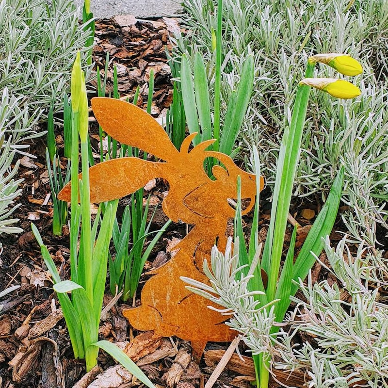Metall deko hase - Etsy.de
