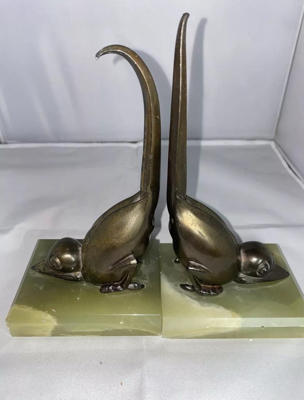 Marcel Bouraine Art Deco Bronze Bird Bookends 1930s - Etsy