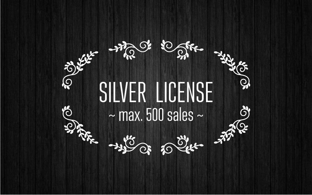 SILVER License for 1 Digital Design - Etsy