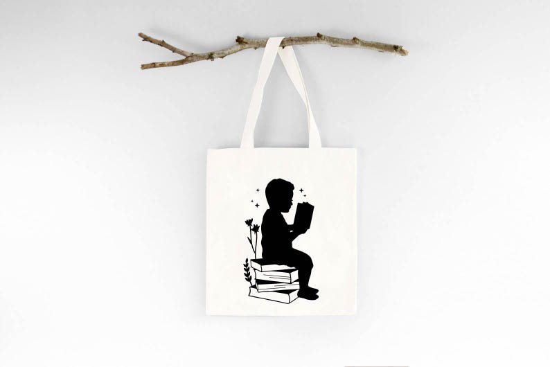 Boy Reading SVG PNG for Cricut and Silhouette, Book Lover Svg, Love ...