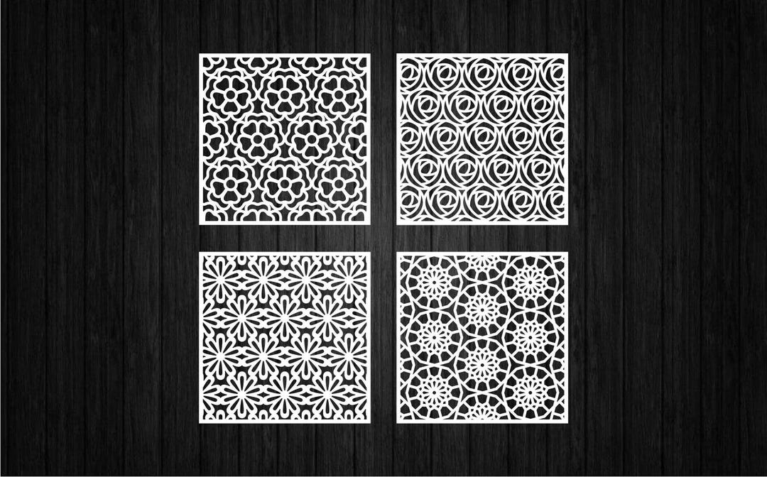 4 Cards Bundle SVG PNG for Cricut and Silhouette, Card Pattern Svg ...