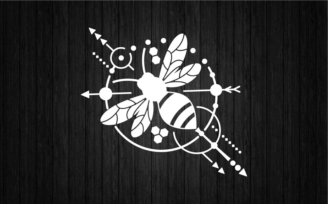 Boho Bee SVG PNG for Cricut and Silhouette, Bohemian Bee Svg, Mystical ...