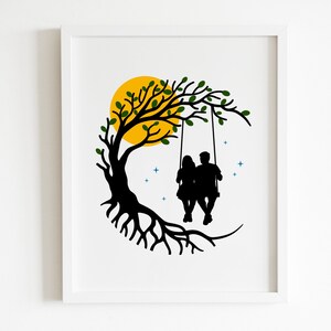 Couple Tree Swing SVG PNG for Cricut and Silhouette Couple - Etsy UK
