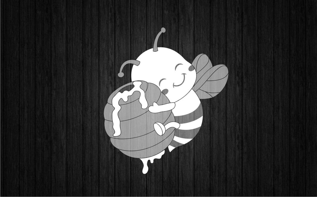 Cute Bee Hugging a Hive SVG PNG for Cricut and Silhouette, Bee Clipart ...