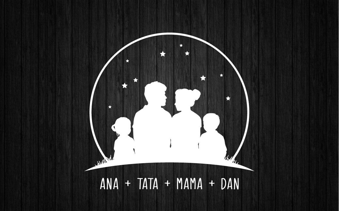 Family Moon Frame SVG PNG for Cricut and Silhouette Mom Dad - Etsy
