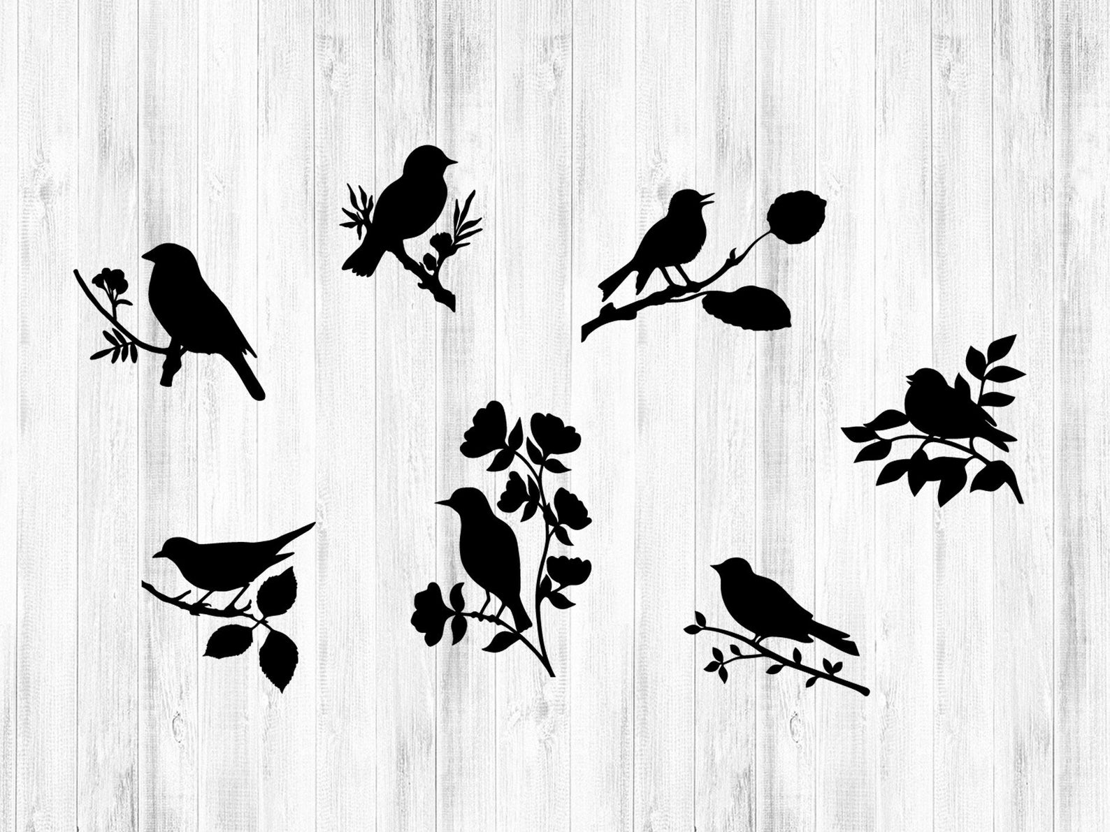 Branch Birds Bundle SVG PNG for Cricut and Silhouette | Etsy