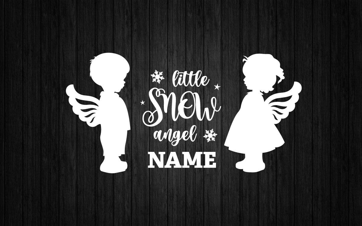 Christmas Snow Angel Name SVG PNG for Cricut and Silhouette - Etsy