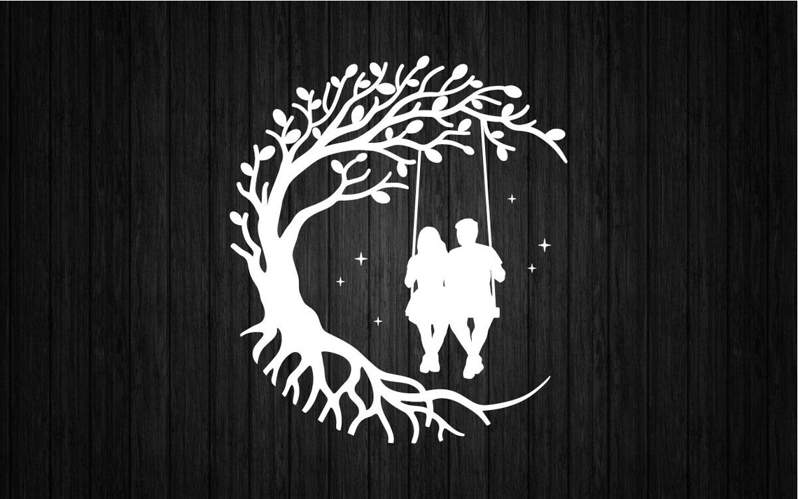 Couple Tree Swing SVG PNG for Cricut and Silhouette Couple - Etsy UK