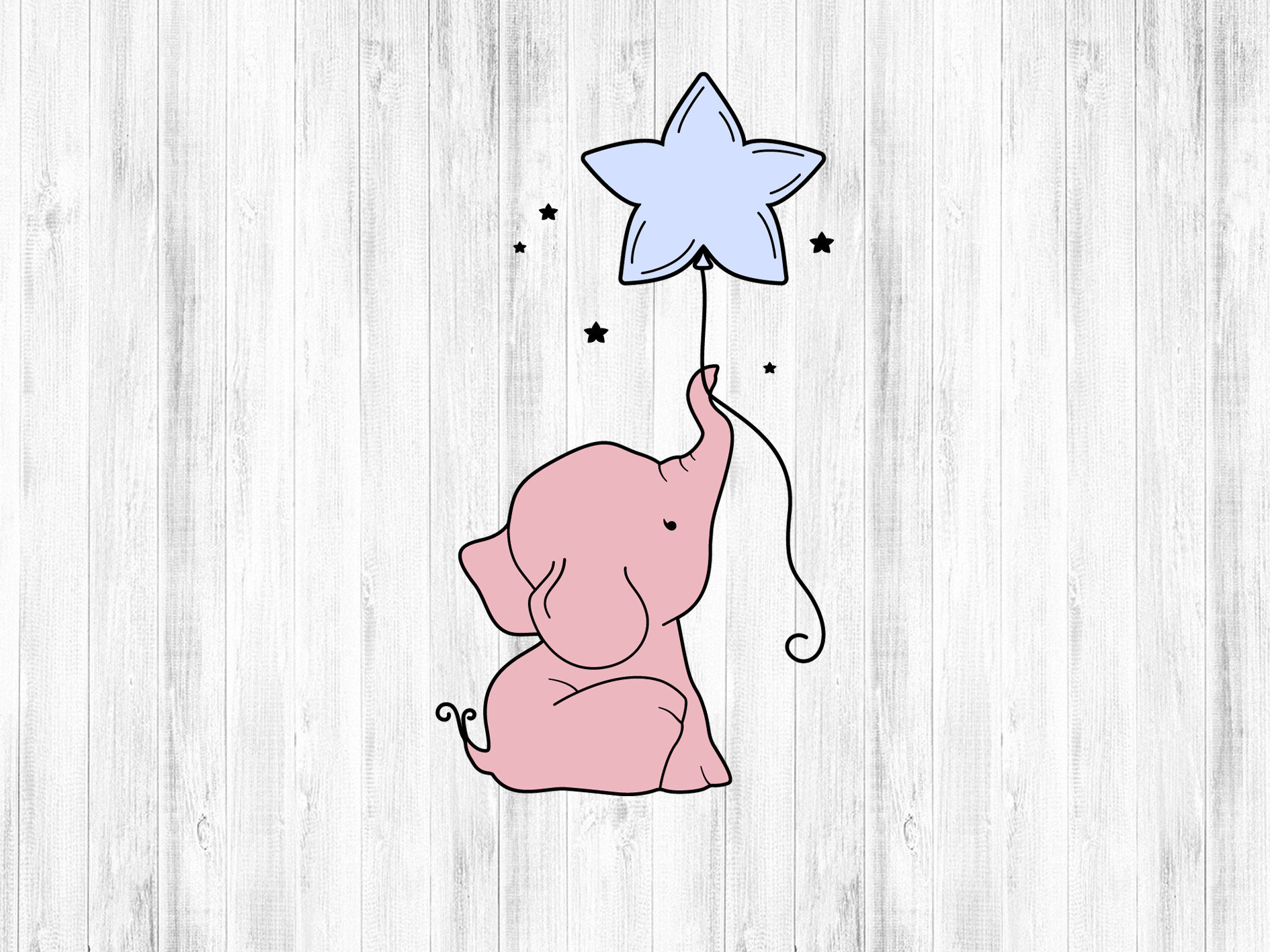 Elephant With Balloon SVG PNG for Cricut and Silhouette - Etsy