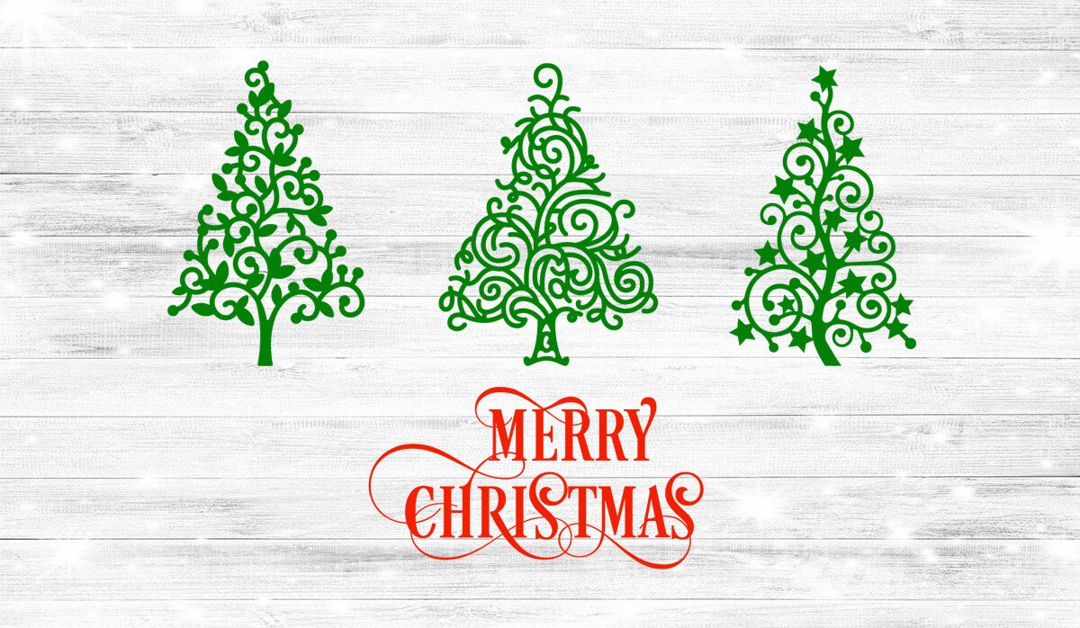 Beautiful Christmas Tree Bundle SVG PNG for Cricut and - Etsy