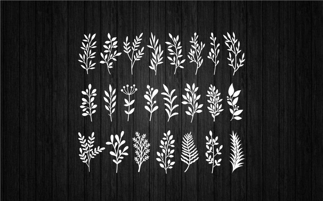 23 Beautiful Foliage Leaves Bundle SVG PNG for Cricut and Silhouette ...