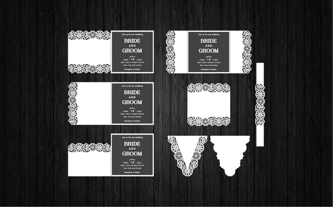 Card Pattern Bundle SVG PNG for Cricut and Silhouette, Card Template ...