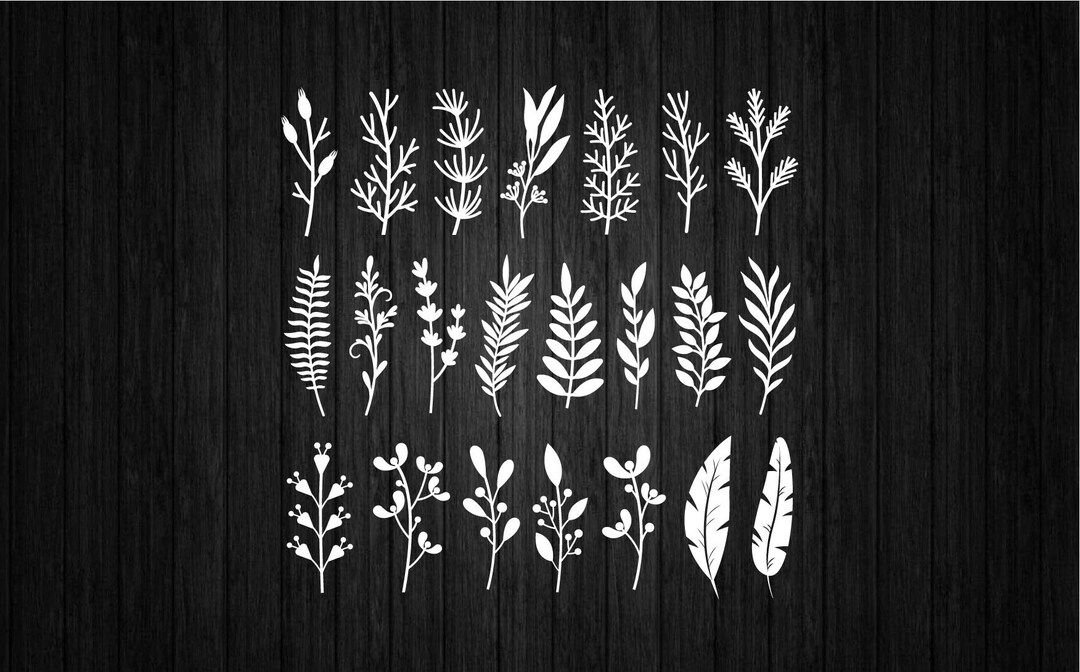 22 Beautiful Foliage Leaves Bundle SVG PNG for Cricut and Silhouette ...