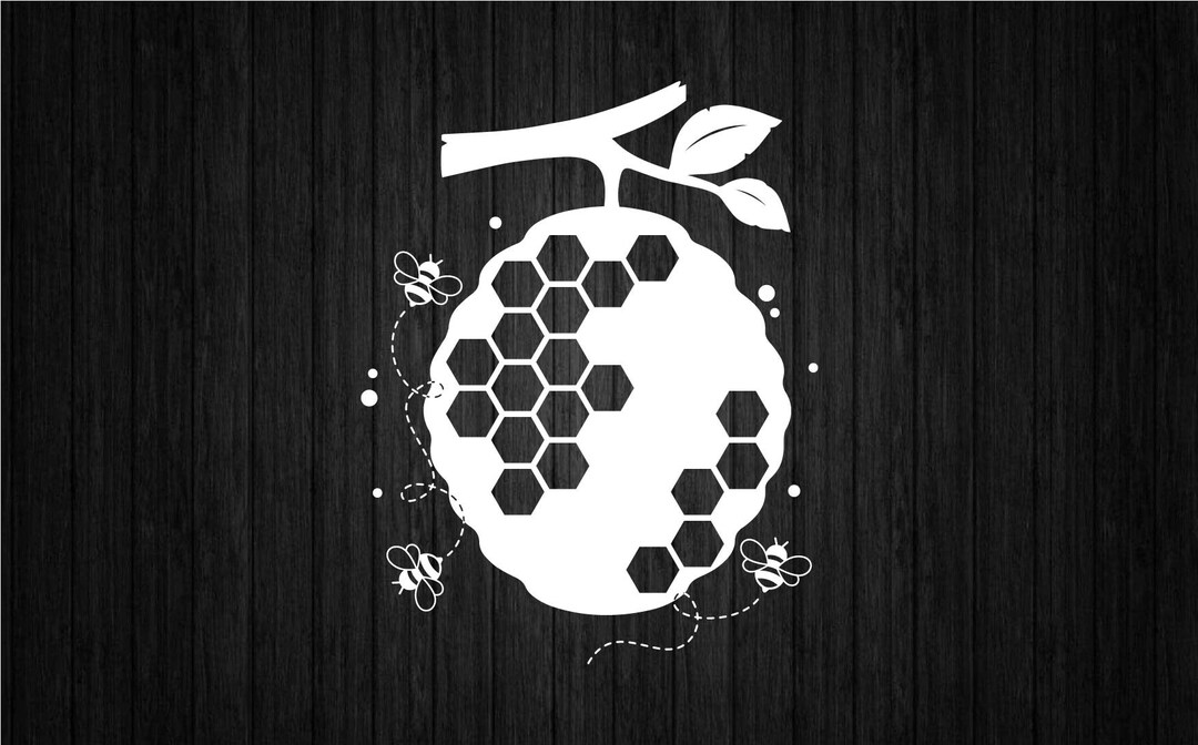 Bee Hive Frame SVG PNG for Cricut and Silhouette, Bee Svg, Bee File Cut ...