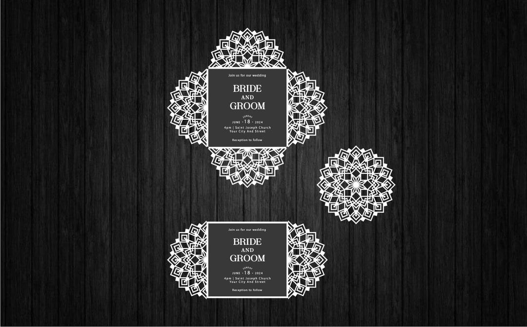 Card Pattern Bundle SVG PNG for Cricut and Silhouette, Card Template ...