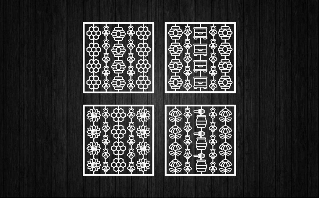 4 Cards Bundle SVG PNG for Cricut and Silhouette, Card Pattern Svg ...