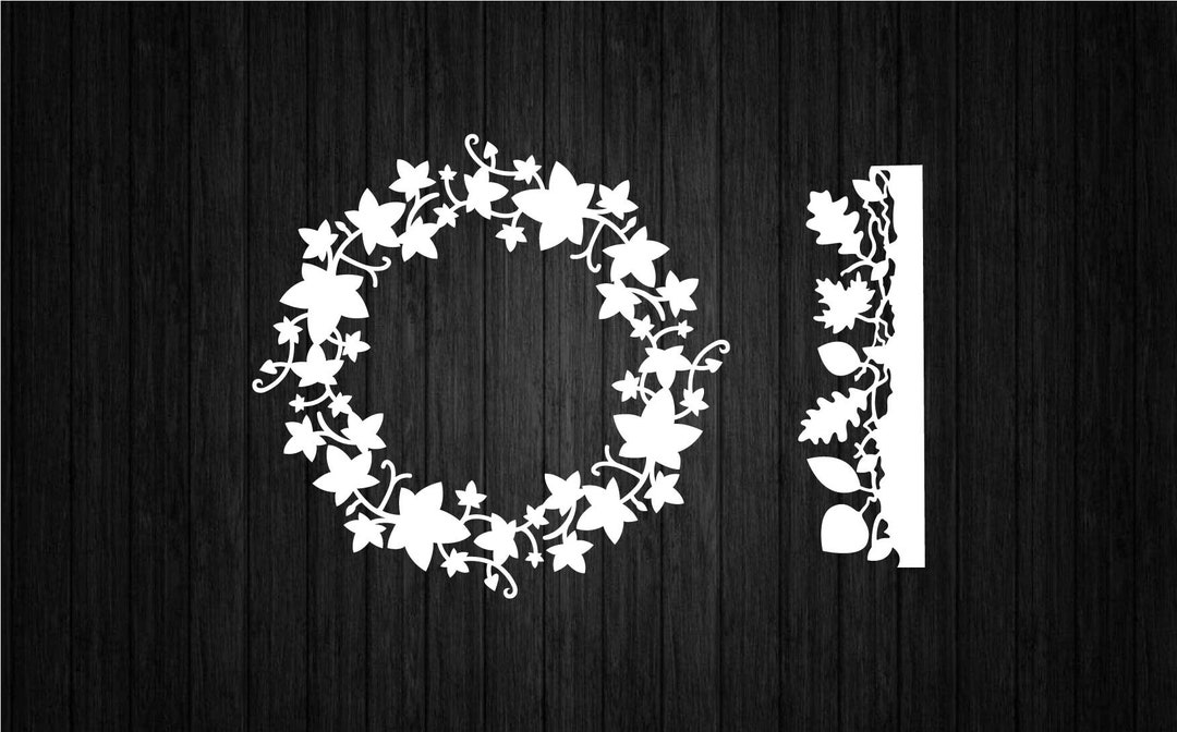 Ivy Wreath SVG PNG for Cricut and Silhouette, Ivy Border SVG, Ivy ...