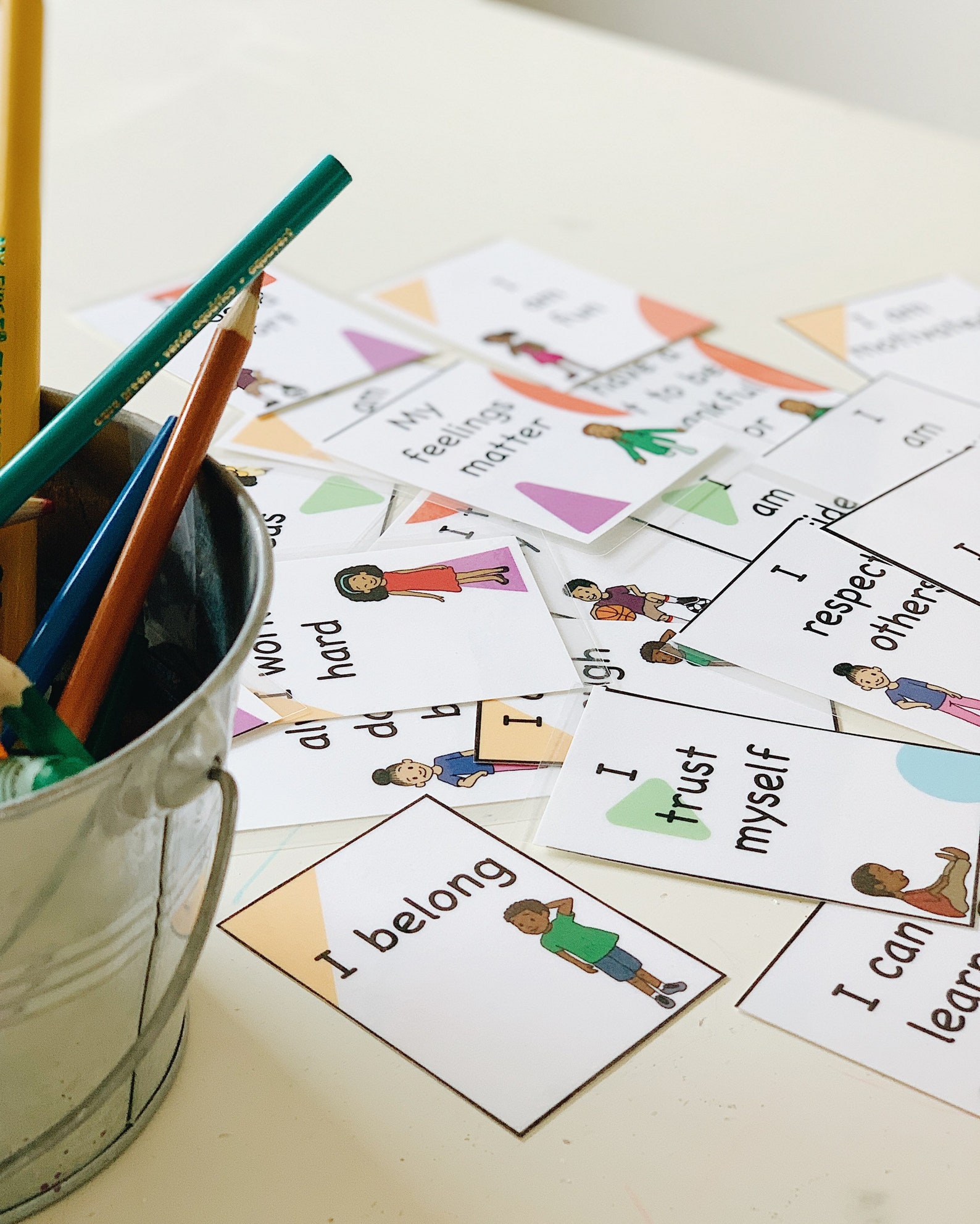 Set of 45 Printable Affirmation Cards Featuring African American ...