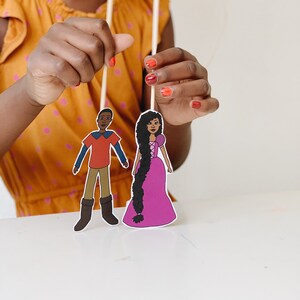 Rapunzel Fairy Tale Story Printable Paper Puppet Theater Set African ...