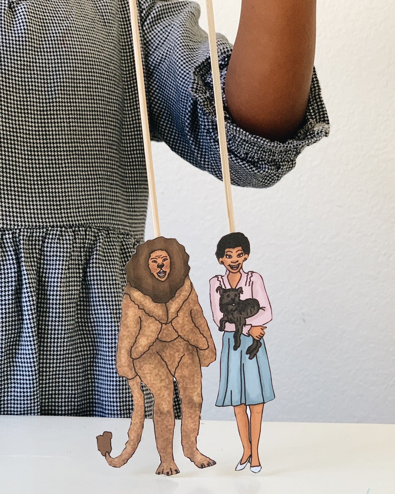 The Wiz Printable Paper Puppet Theater Set African American Characters ...