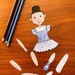 Articulated Ballerina Paper Doll/puppet Coloring Page African American ...