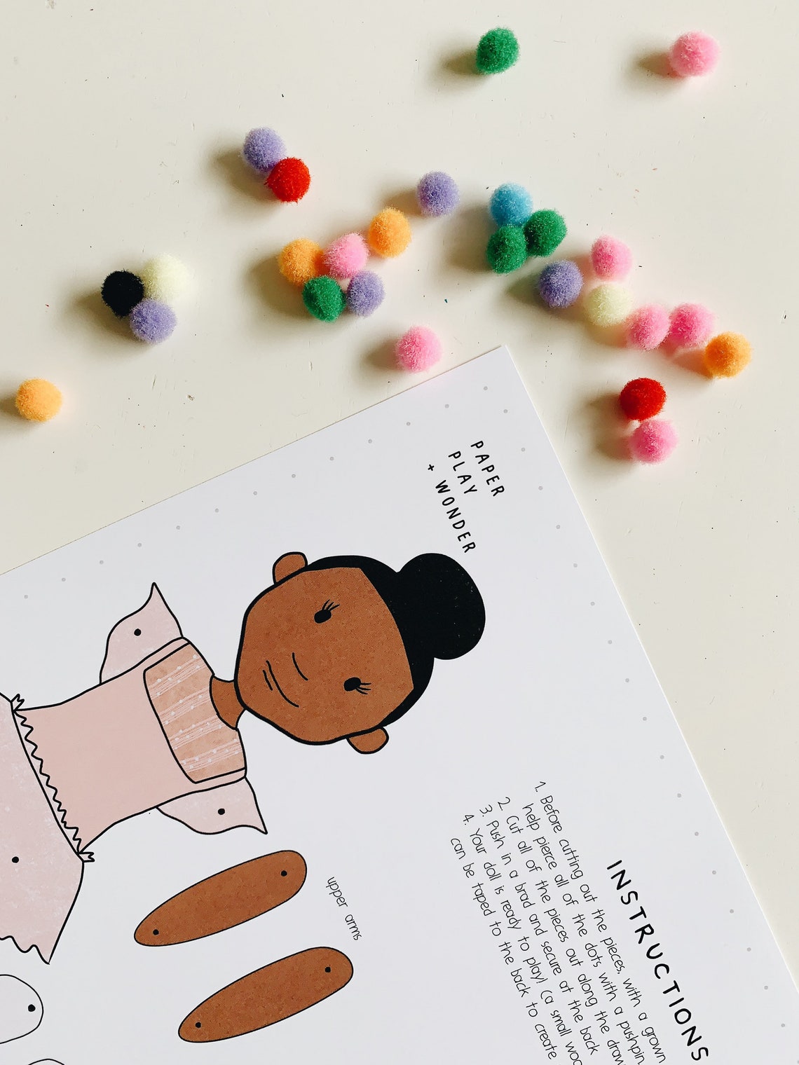 Articulated Ballerina Paper Doll/puppet African American Girl Printable ...