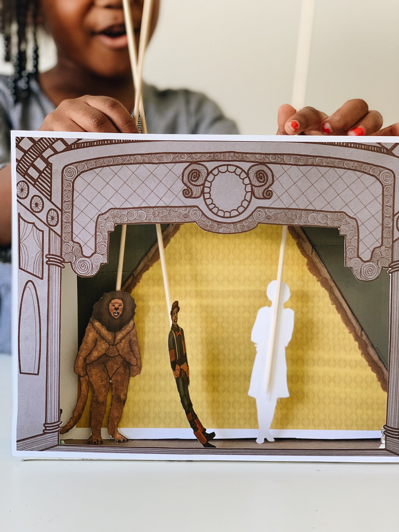 The Wiz Printable Paper Puppet Theater Set African American Characters ...