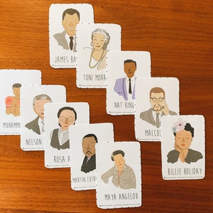 Set of 10 Influential Black Figures in History Printable Cards / Black ...