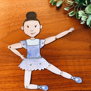 Articulated Ballerina Paper Doll/puppet Coloring Page African American ...