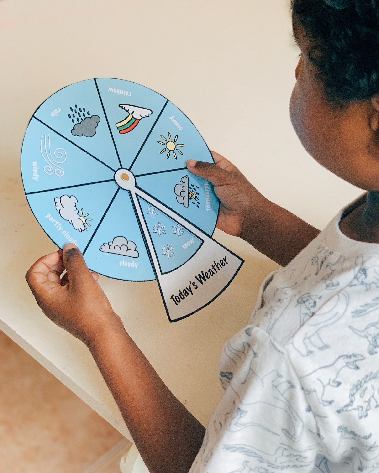 Printable Weather Wheel Digital Download Classroom Decor Homeschool ...