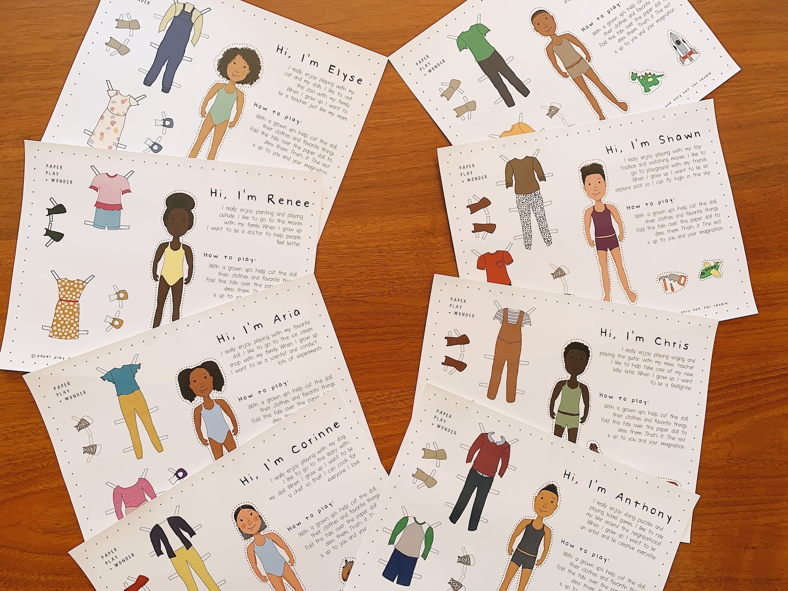 Complete Set of Paper Doll Friends 8 Dolls Included - Etsy