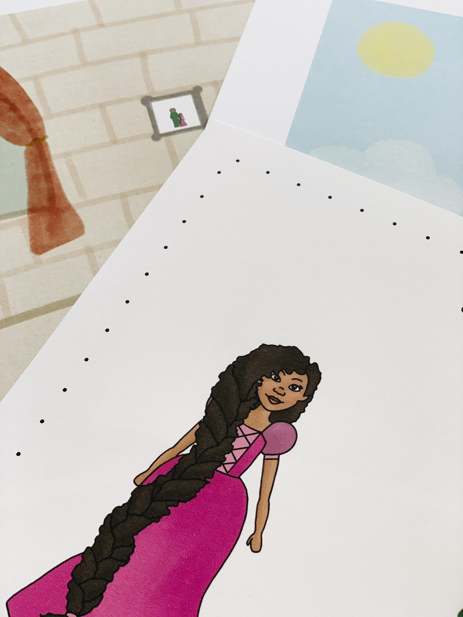 Rapunzel Fairy Tale Story Printable Paper Puppet Theater Set African ...