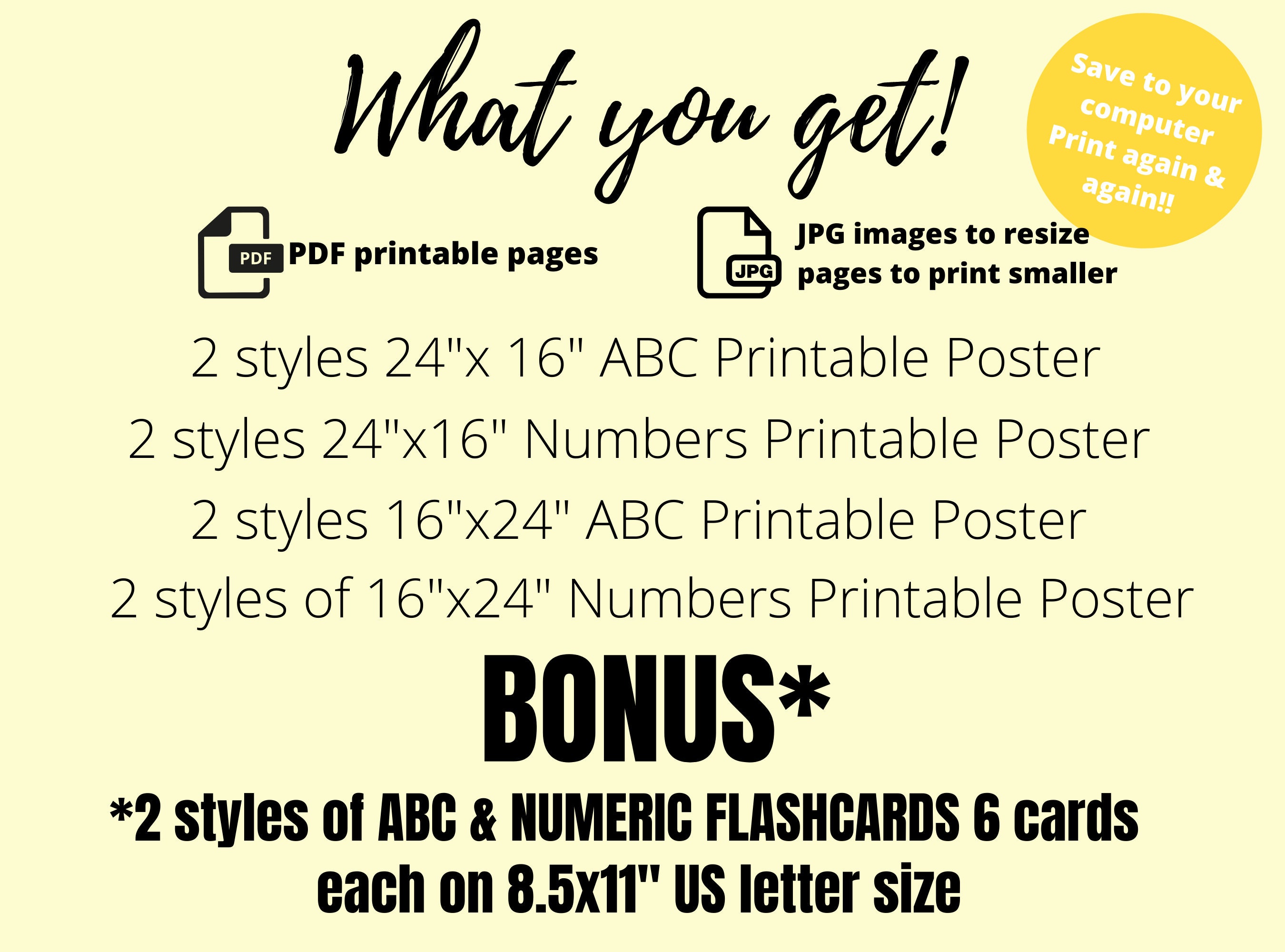 ABC Poster Alphabet Poster Alphabet Print Kids Room Decor - Etsy