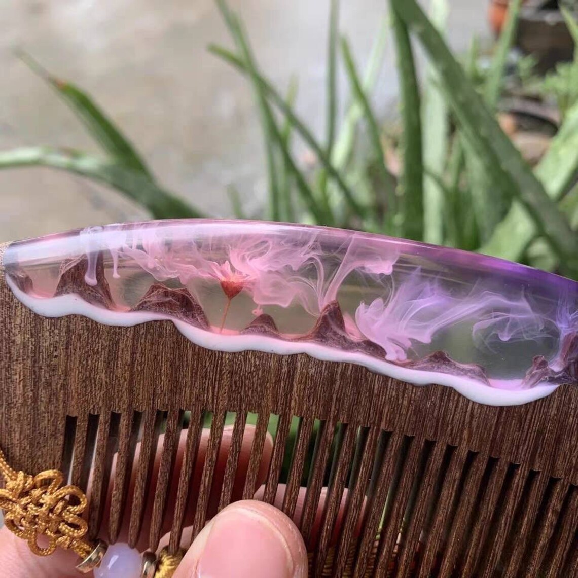 Resin Comb Wood Comb Handmade Comb Epoxy Comb Northern - Etsy