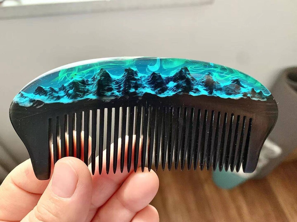 Resin Comb Wood Comb Handmade Comb Epoxy Comb Northern - Etsy
