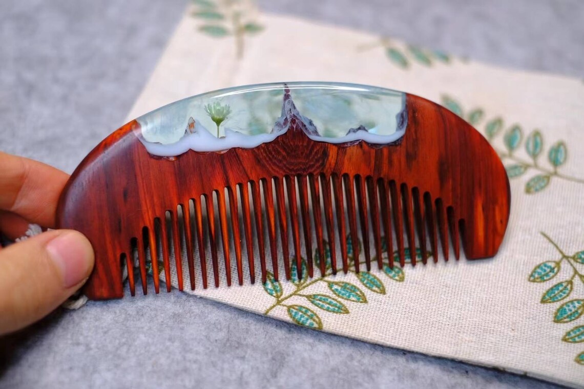 Resin Comb Wood Comb Handmade Comb Epoxy Comb Northern - Etsy