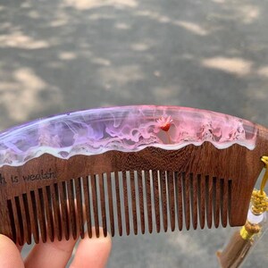 Resin Comb, Wood Comb, Handmade Comb, Epoxy Comb, Northern Light, Gift ...